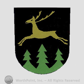 Mark with Shield with a stag and three pine | #414058