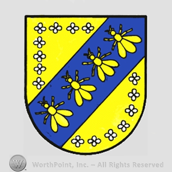 Mark with Shield with four bees on a diagonal | #414617