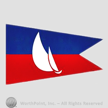 Mark with Yacht Club Burgee: half blue, half red | #421148