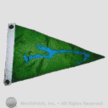 Mark with Yacht Club Burgee: map of a river. | #423157
