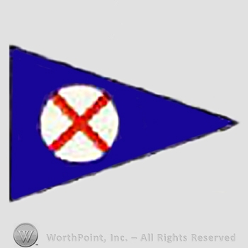Mark with Yacht Club Burgee: a round shape with | #423602