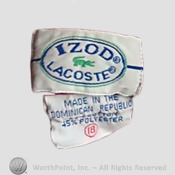 Mark with Clothing label : Izod. | #431280