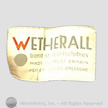 Mark with Clothing label : Wetherall. | #432152