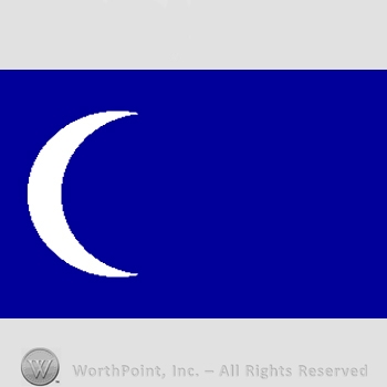 Mark with Blue flag with a white cresent moon. | #442235