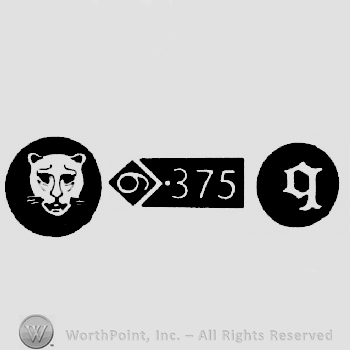 Mark with Leopard's Head and Carat Mark 9-375 and | #44444