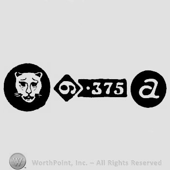 Mark with Leopard's Head and Carat Mark 9-375 and | #44861