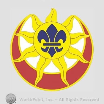 Mark with Heraldry: Blue saints symbol within a | #450596