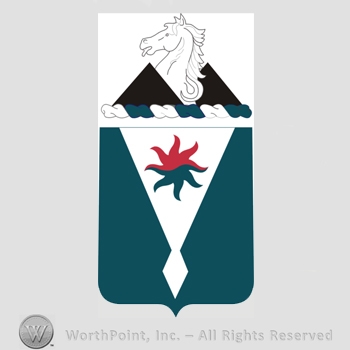 Mark with Heraldry: Teal shield containing a | #450734