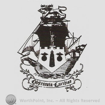 Mark with Heraldry: Black and white ship behind a | #450829