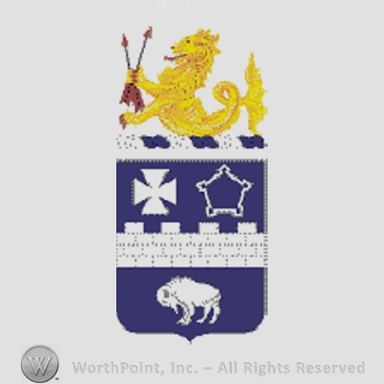 Mark with Heraldry: Navy blue shield with a white | #450989