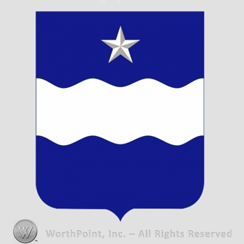 Mark with Heraldry: Blue shield with a white wave | #451000