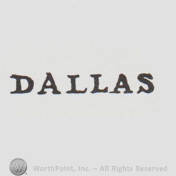 Mark with DALLAS written in uppercase letters | #4559