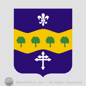 Mark with Heraldry: Purple shield with a yellow | #457941