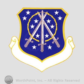 Mark with Heraldry: Blue scroll containing three | #459784