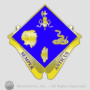 Mark with Heraldry: Blue diamond containing: a | #460811