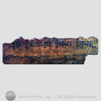 Mark with "The Hunzinger Duplex Spring" written | #462472