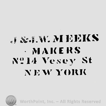 Mark with "J & J.W. Meeks Makers No. 14 Vesey St | #462535