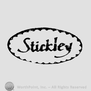 Mark with "Stickley" written inside an oval. | #462553