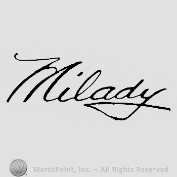 Mark with The word "Milady". | #4774