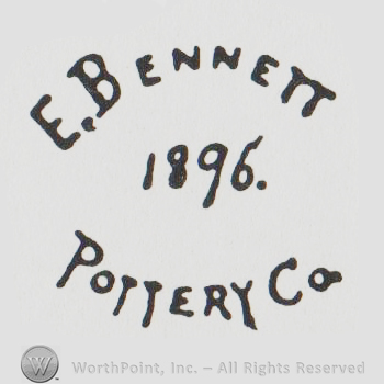 Mark with "e b bennett 1896 pottery co" written | #4900