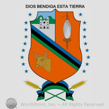 Mark with Heraldry: A shield with a church , a | #490850