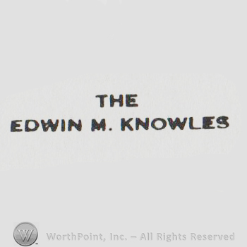 Mark with The text "THE EDWIN M. KNOWLES". | #4911