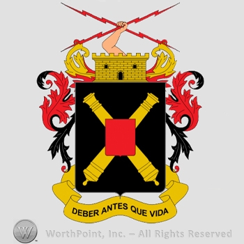 Mark with Heraldry: A hand holding two lightning | #491243