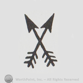 Mark with two arrows crossed pointing up | #4929