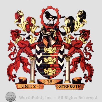 Mark with Heraldry: Black-White wave striped | #493930