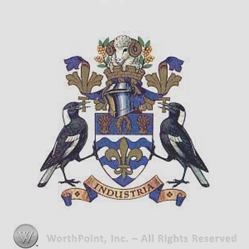 Mark with Heraldry: White-Blue wave striped | #493999