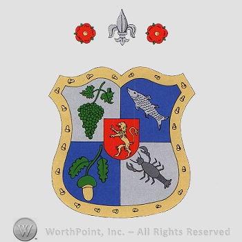 Mark with Heraldry: Gray-Blue checker shield | #494119