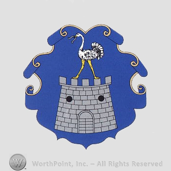 Mark with Heraldry: Blue shield containing a | #494122