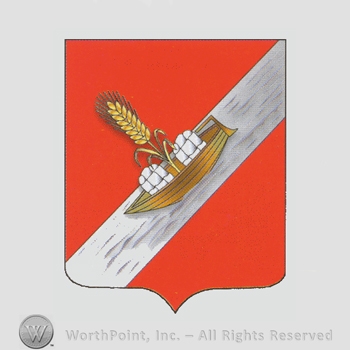 Mark with Heraldry: Red shield with a diagonal | #495281
