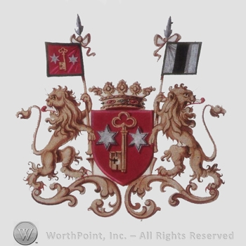 Mark with Heraldry: Red shield containing a | #497615