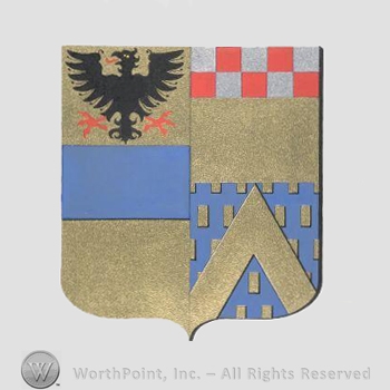 Mark with Heraldry: Yellow-Blue shield containing | #497847