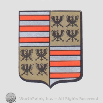 Mark with Heraldry: Gray-Brown checker shield | #497857