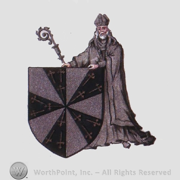 Mark with Heraldry: Gray-Black gyronny divided | #497956