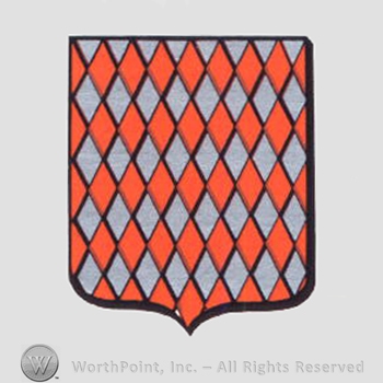 Mark with Heraldry: Gray-Orange diamond patterned | #497975