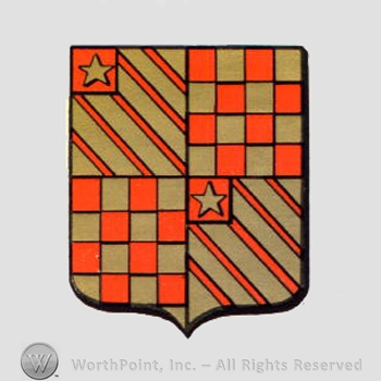Mark with Heraldry: Brown-Orange checker shield | #498016