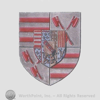 Mark with Heraldry: Red-Gray checker shield | #498023