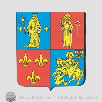 Mark with Heraldry: Teal-Red checker shield | #498083