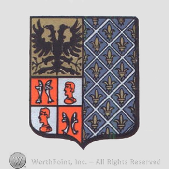 Mark with Heraldry: Yellow-Blue shield with an | #498089