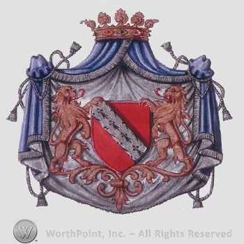 Mark with Heraldry: Red shield containing a black | #498121