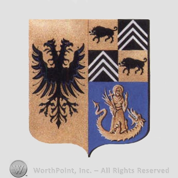 Mark with Heraldry: Yellow-Blue shield containing | #498148