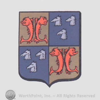 Mark with Heraldry: Brown-Blue checker shield | #498228