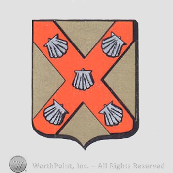 Mark with Heraldry: Brown shield containing five | #498346