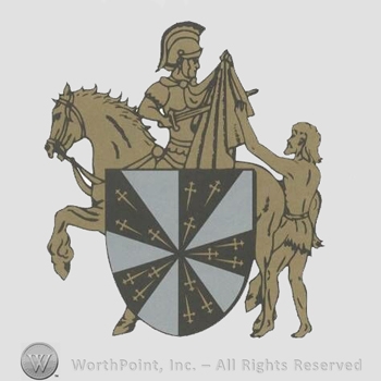 Mark with Heraldry: Gray-Black gyronny shield | #498494