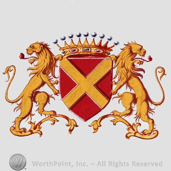 Mark with Heraldry: Red shield containing a | #498514