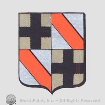 Mark with Heraldry: Yellow-Gray checker shield | #498543