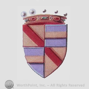 Mark with Heraldry: Yellow-Purple checker shield | #499059